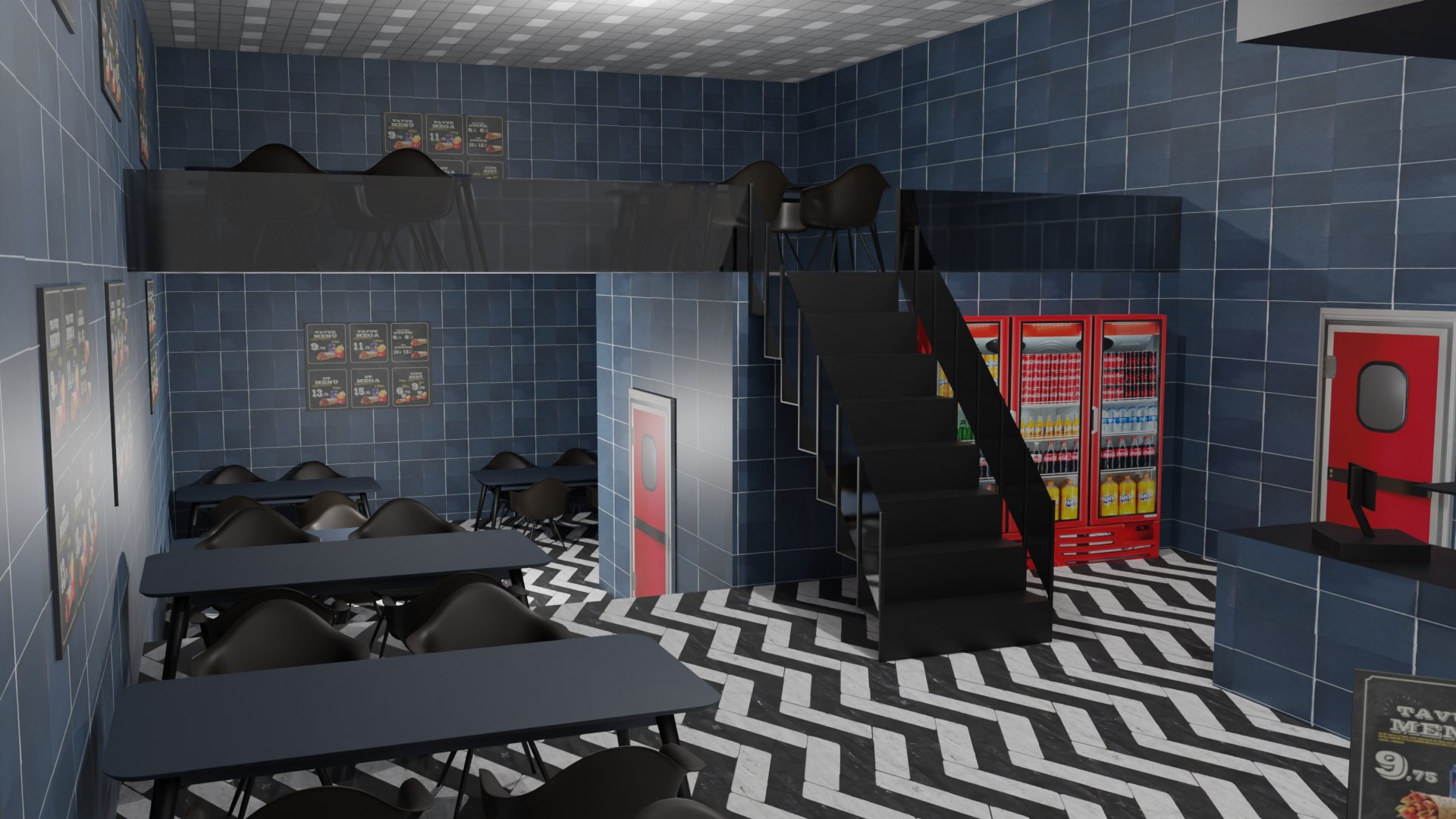 3D Model Kebab Restaurant Interior - TurboSquid 2140770