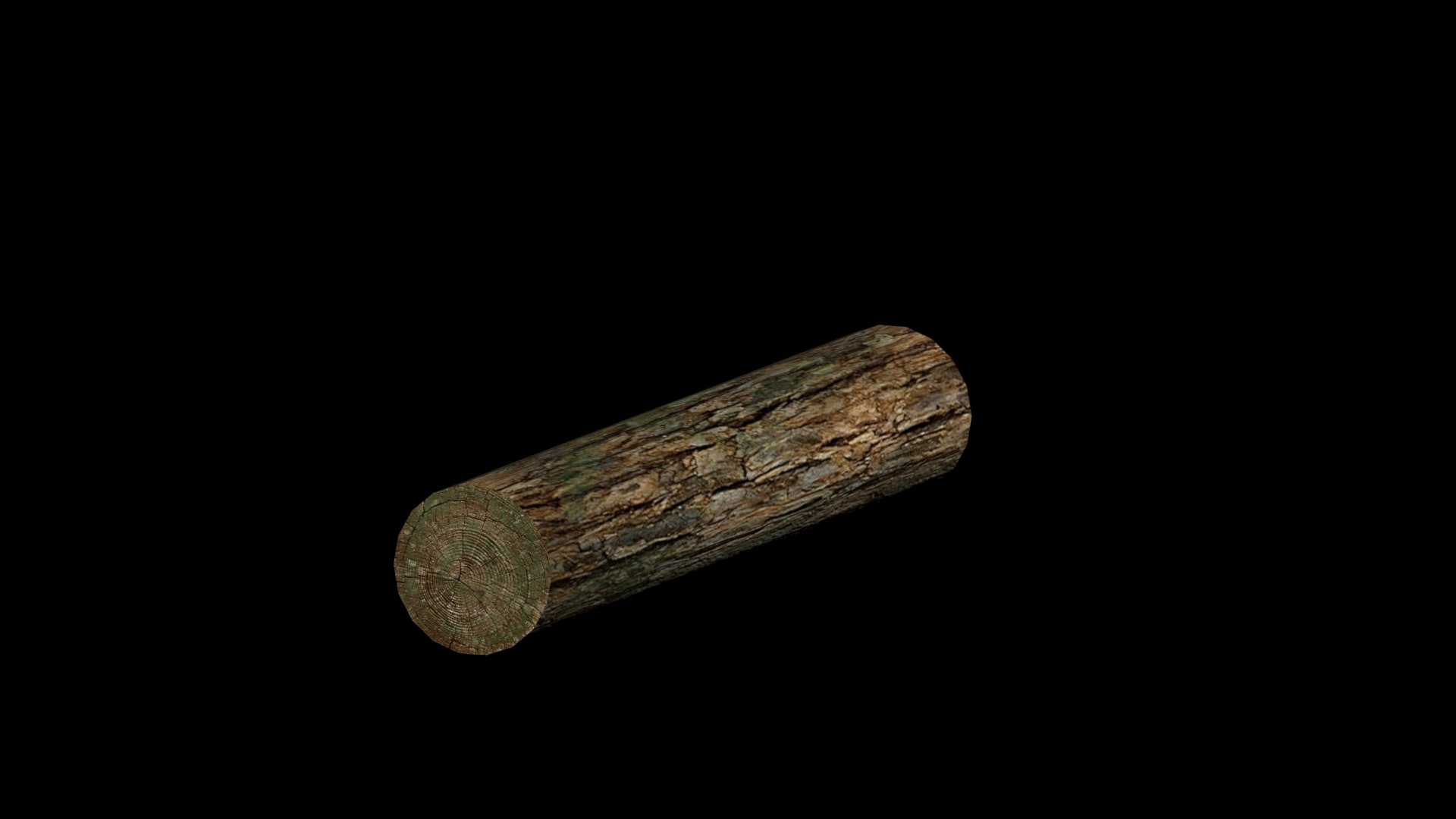 3d Log Moss Tree