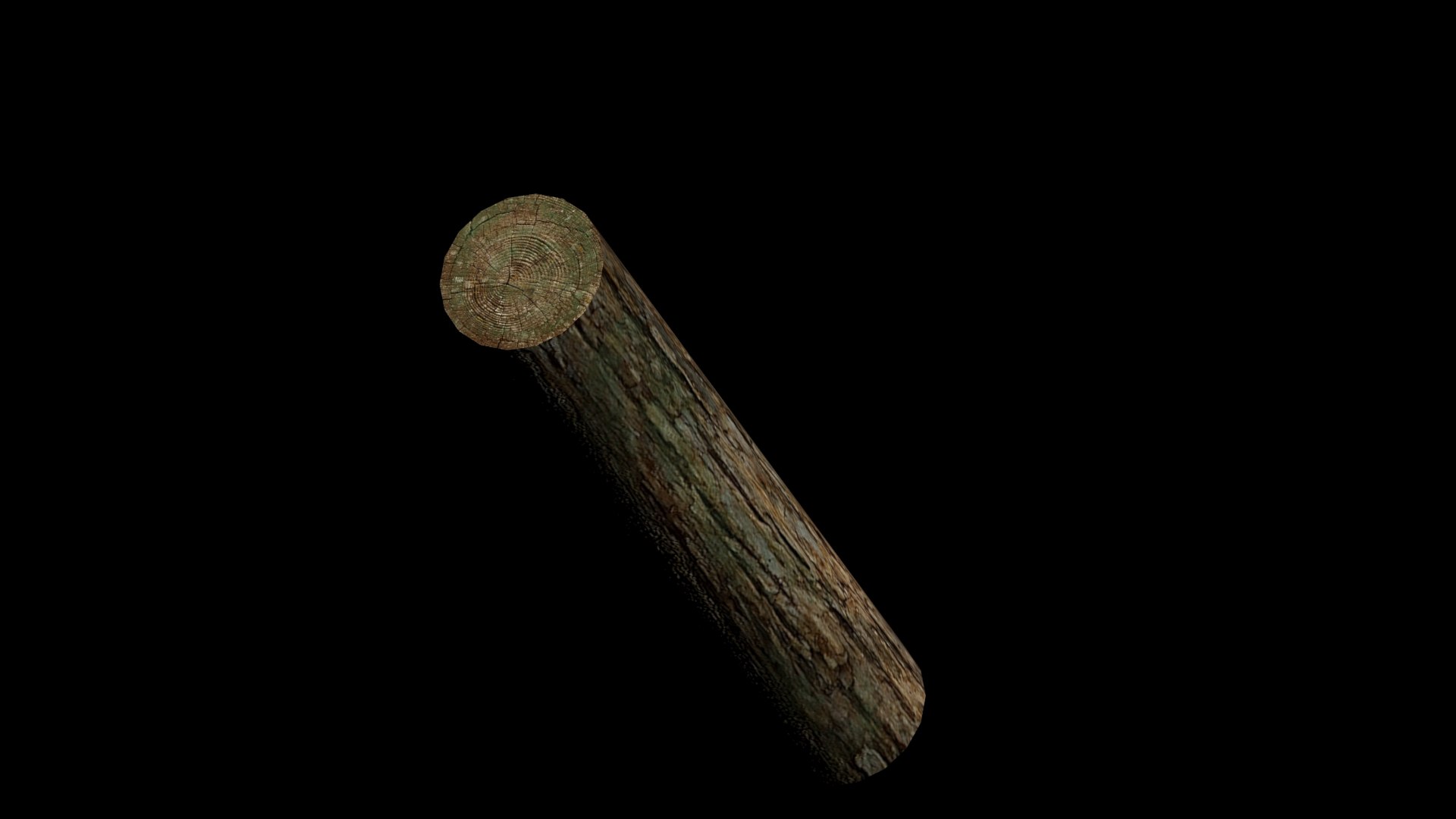 3d Log Moss Tree