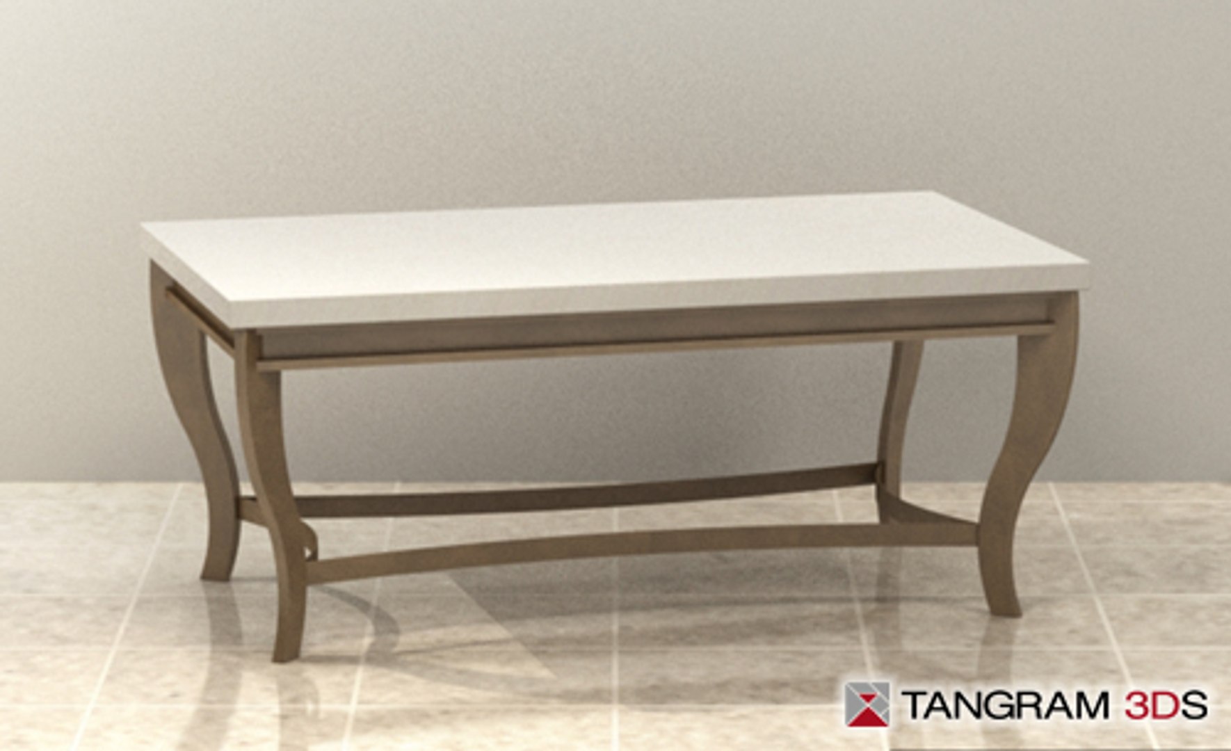 3d model living room table set