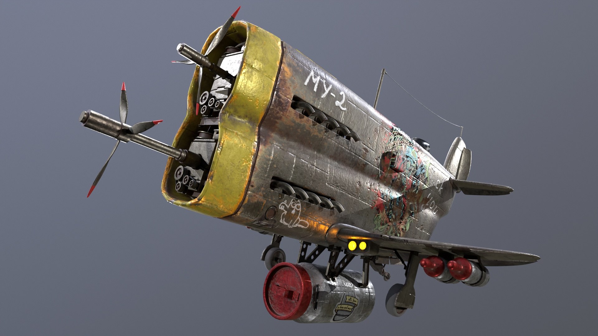 3D Stylized Realistic Metal Airplane - TurboSquid 2109779