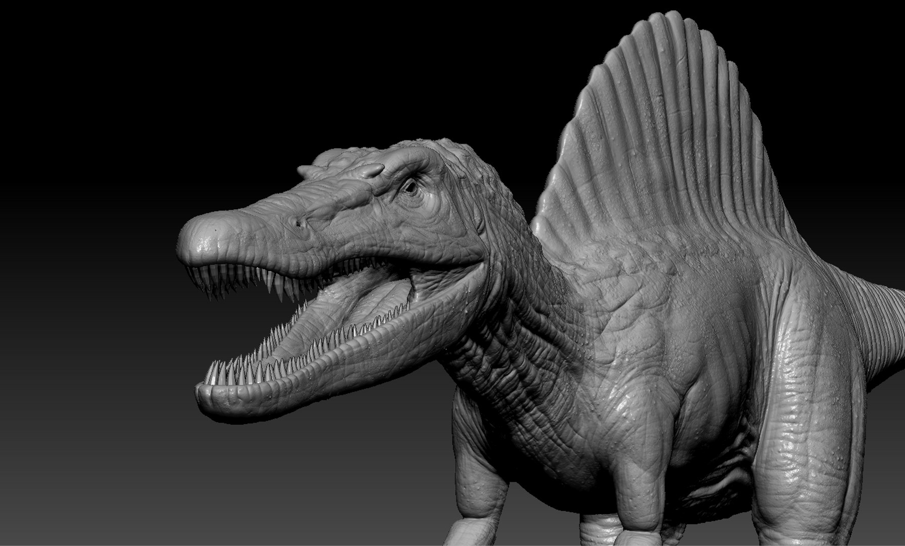 Obj Realistic Spinosaurus Zbrush