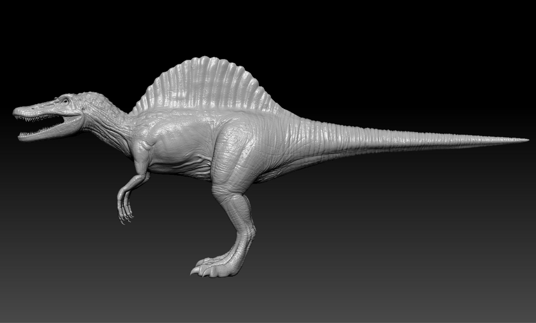 Obj Realistic Spinosaurus Zbrush
