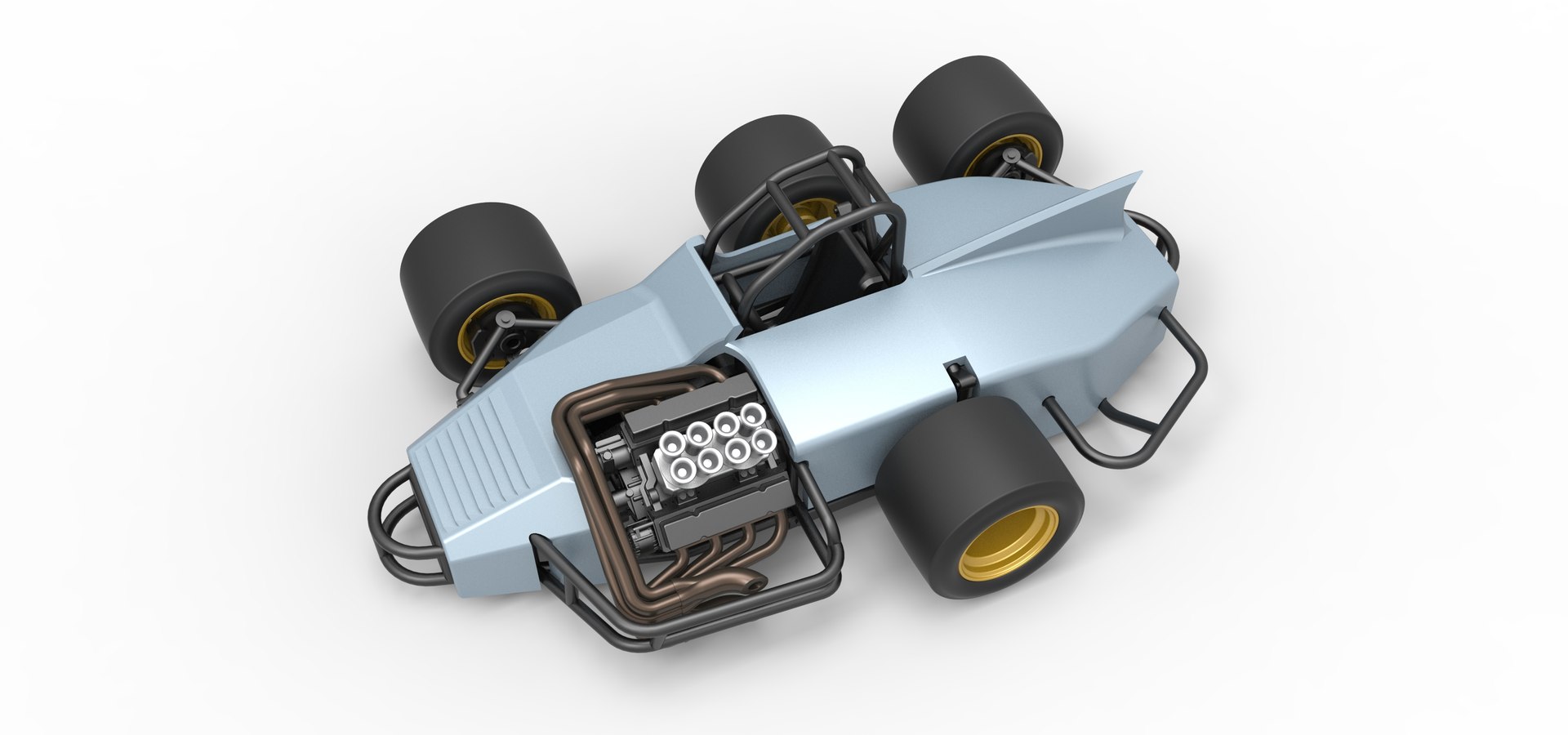 Diecast Supermodified 3-to-1 race car Scale 1 to 25 3D model ...