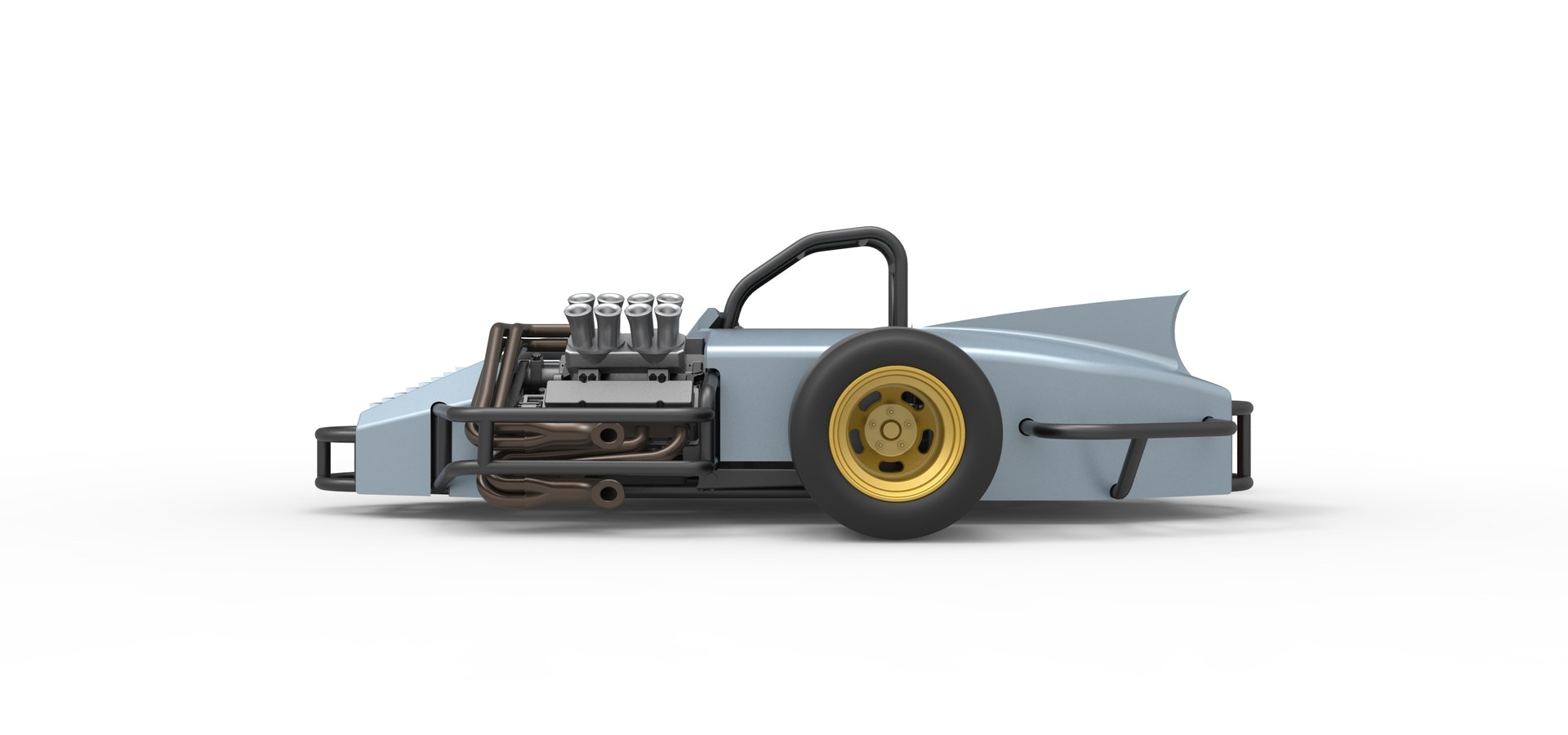 Diecast Supermodified 3-to-1 race car Scale 1 to 25 3D model ...