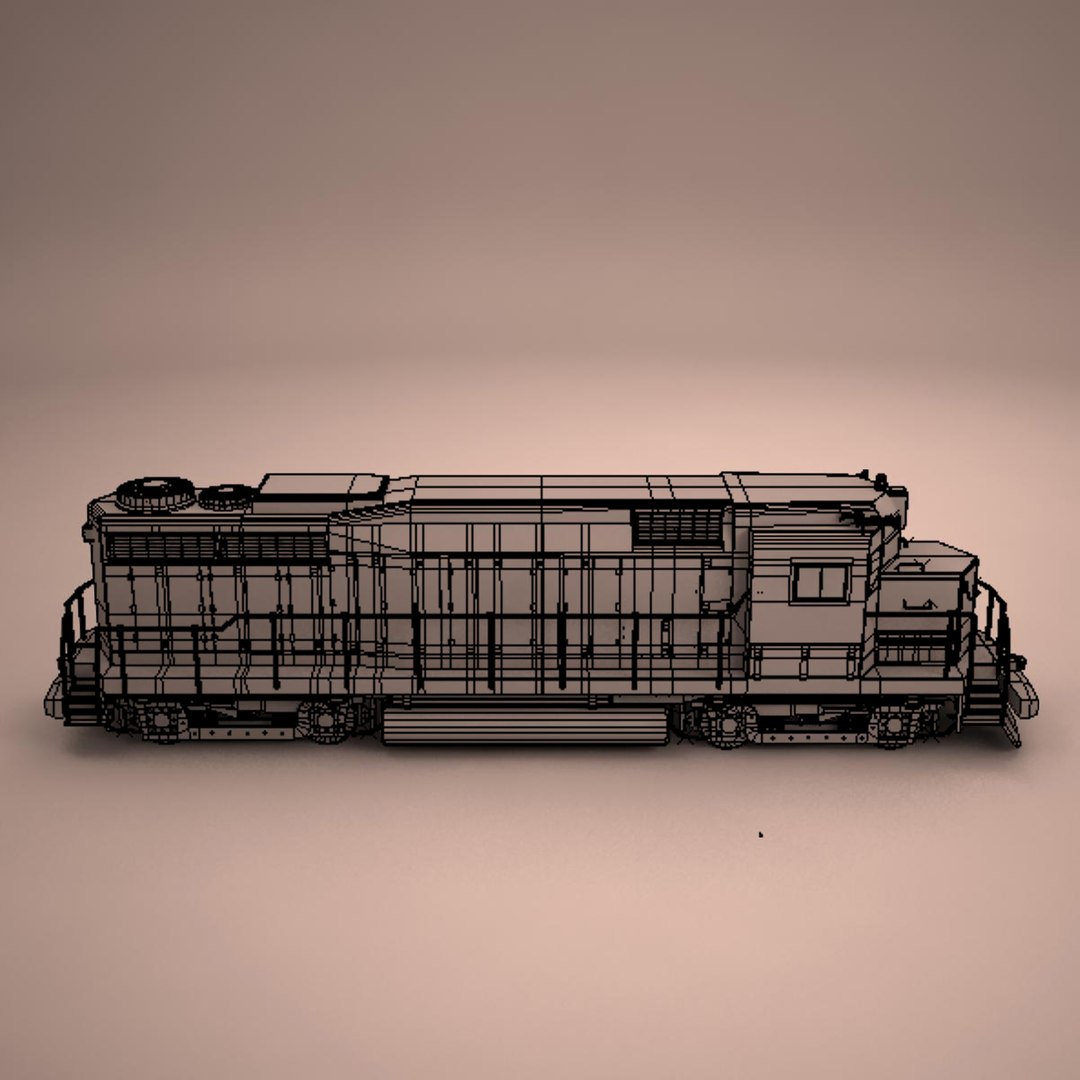 3d model of passenger train