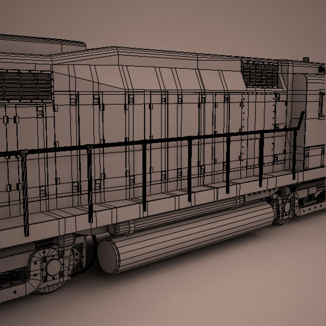 3d model of passenger train