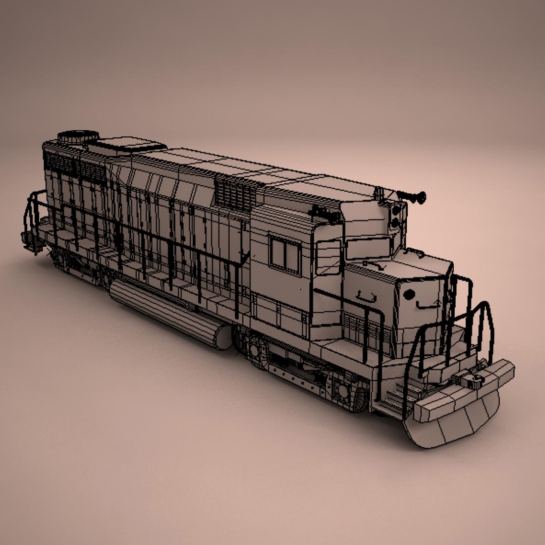3d model of passenger train