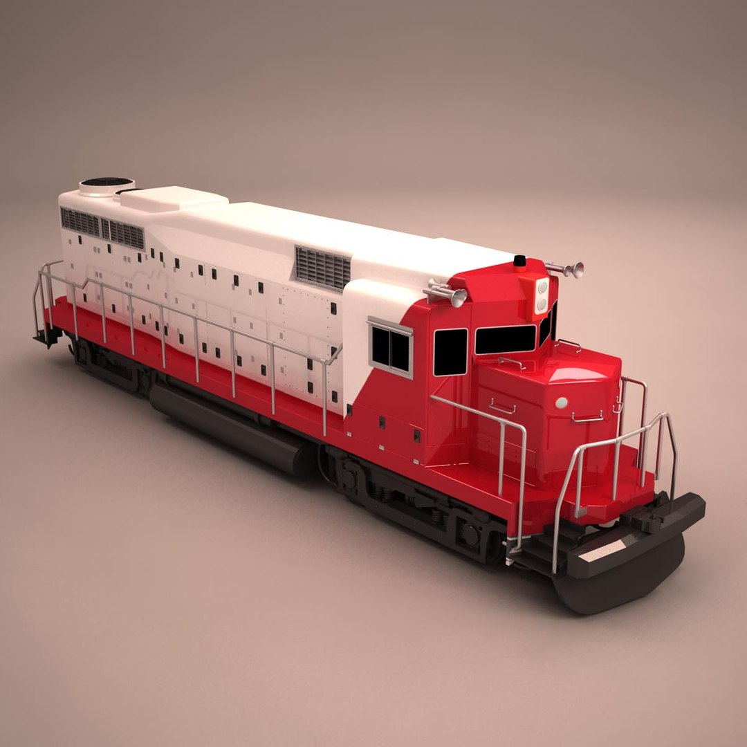 3d model of passenger train