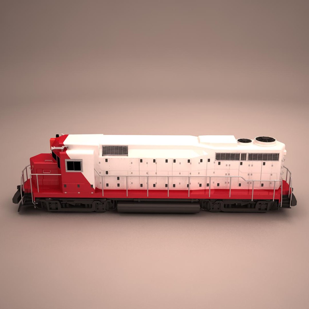 3d model of passenger train