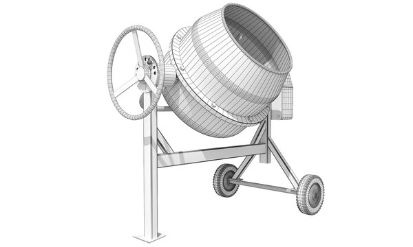 Mixer concrete cement 3D model - TurboSquid 1624559