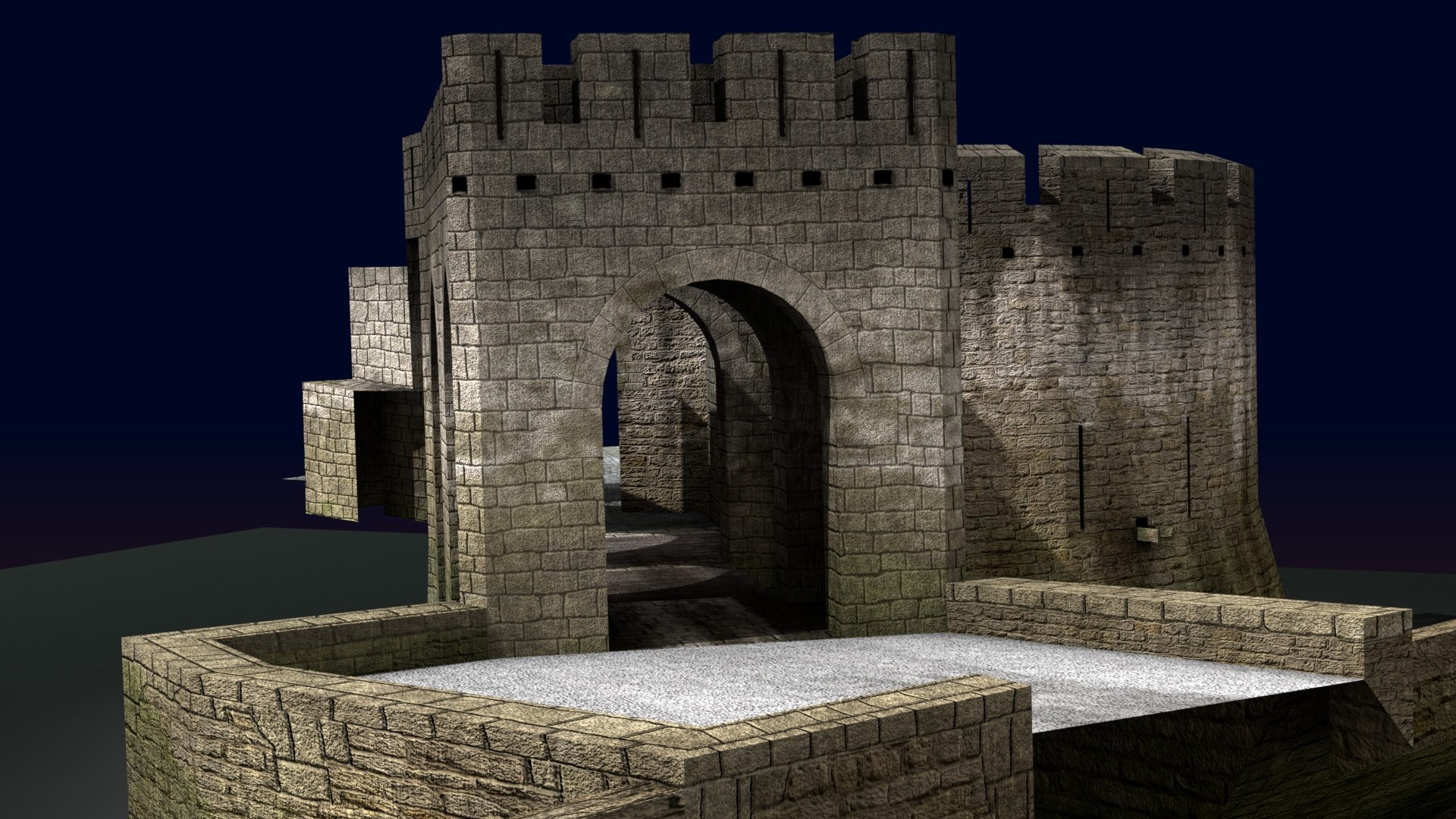 Carcassonne Medieval City 2010 - St-Louis Barbican 3D Model ...