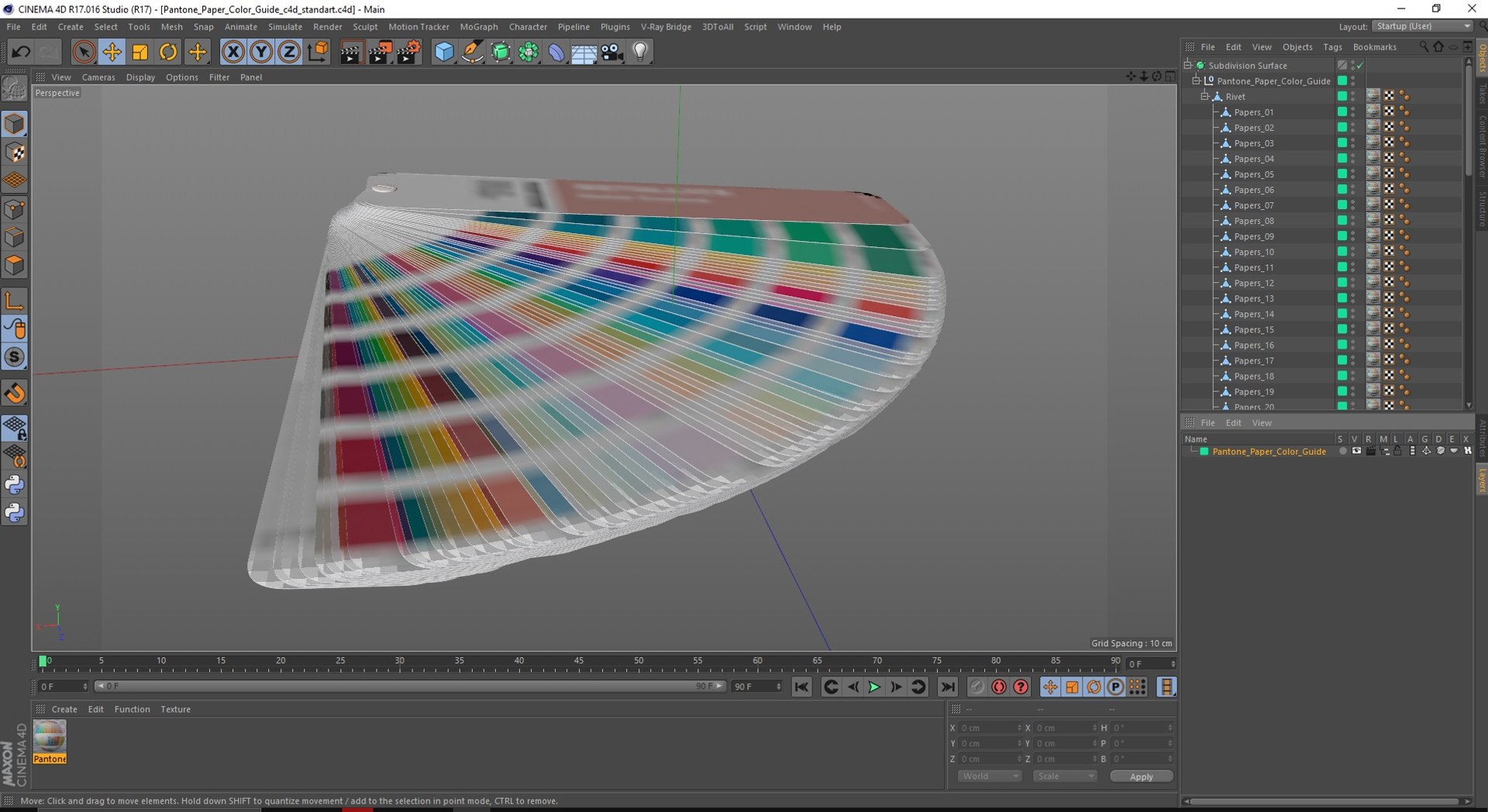 3D Pantone Paper Color Guide - TurboSquid 2112976