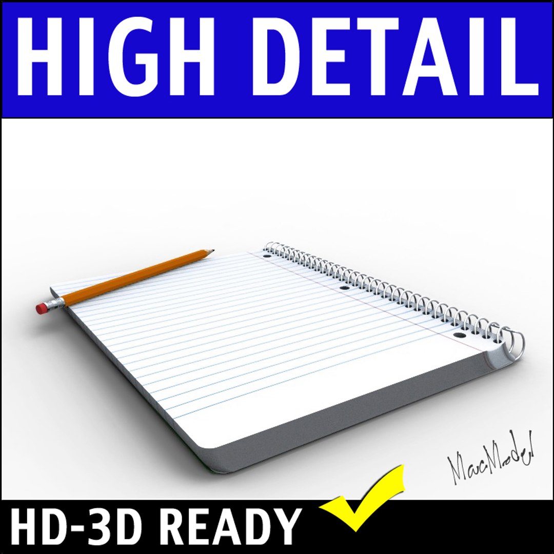 3d Model Spiral Notebook