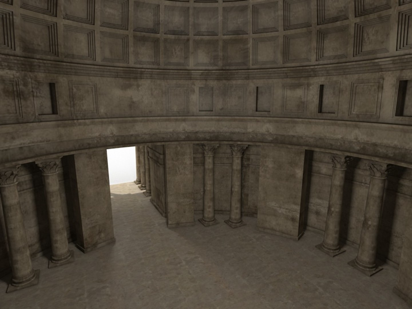 3d Roman Pantheon Model