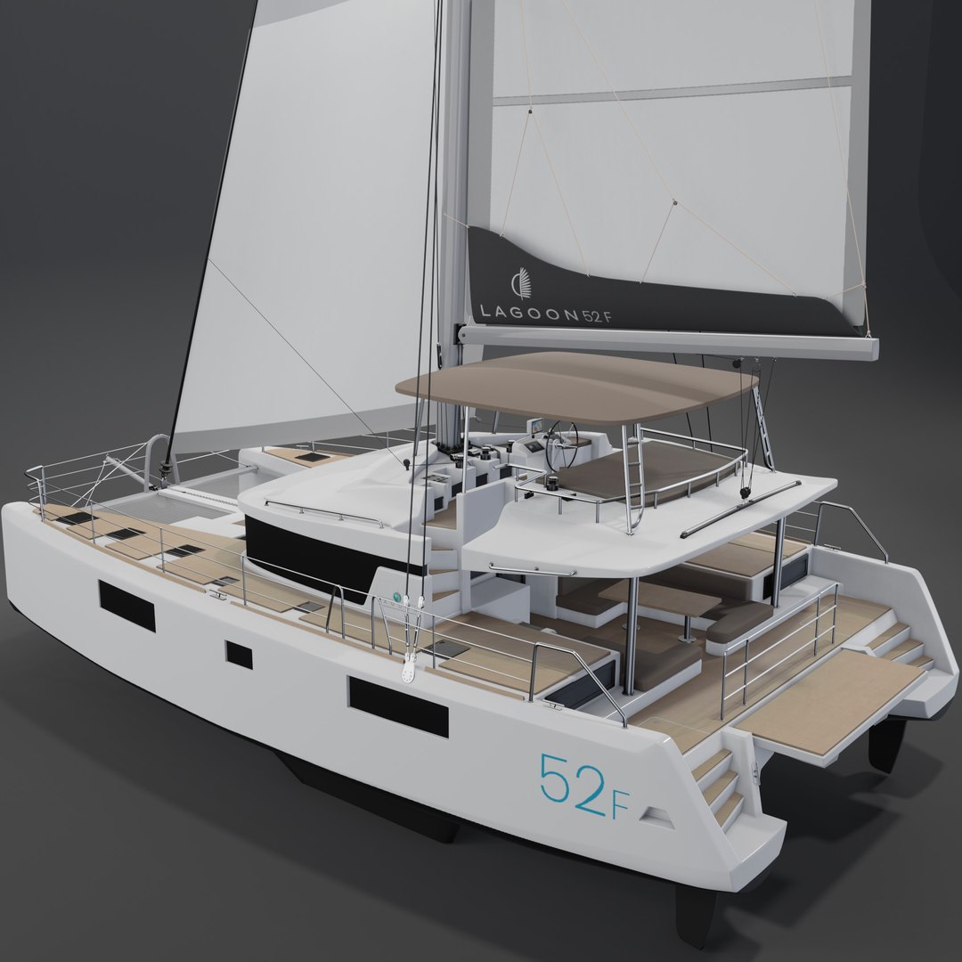 Lagoon 52 F 3D Catamaran PBR Model 3D Model - TurboSquid 2341271