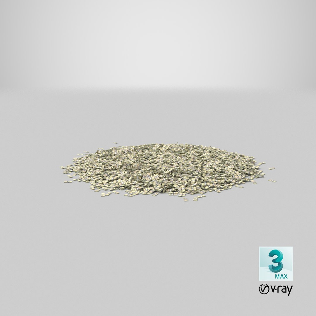 3D Bunch Of Five Dollar Bills V1 - TurboSquid 2019678