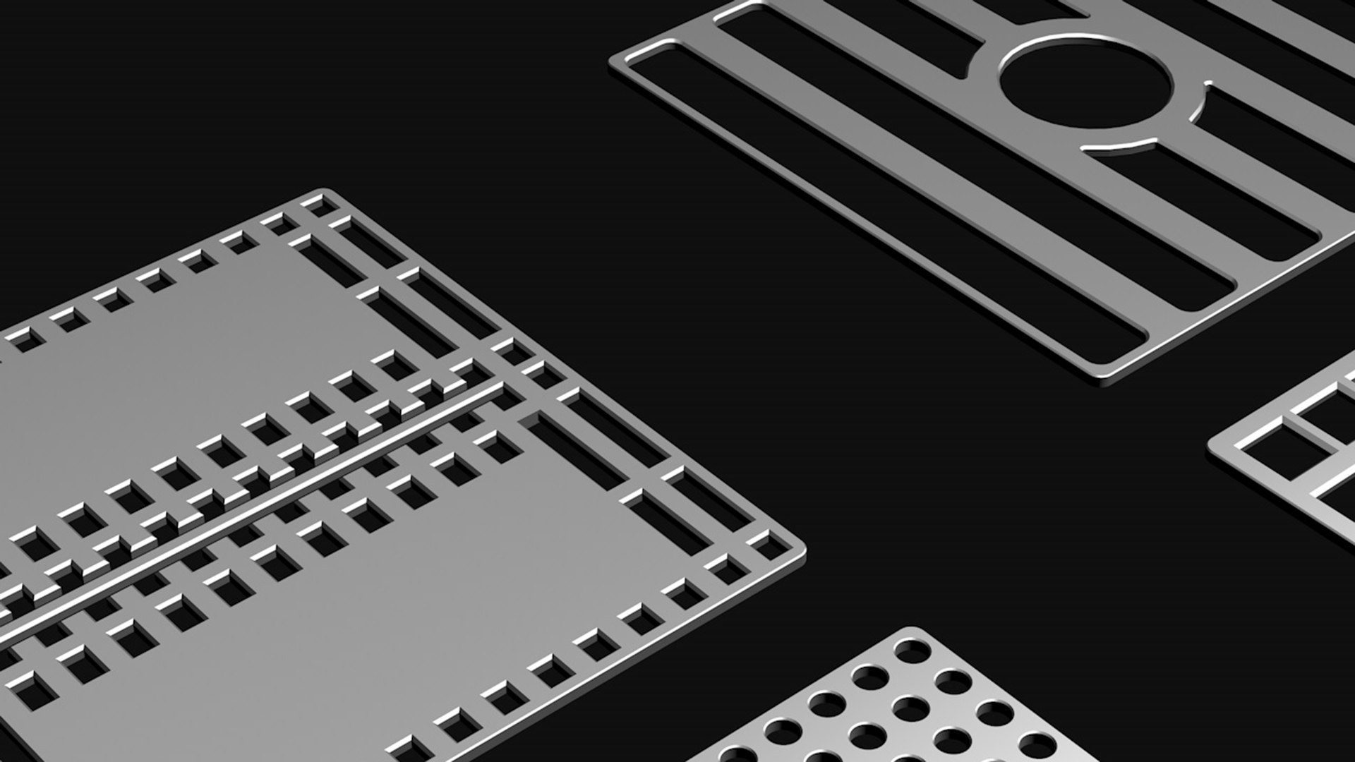 3D Set Of Grates Plate Model - TurboSquid 2340682