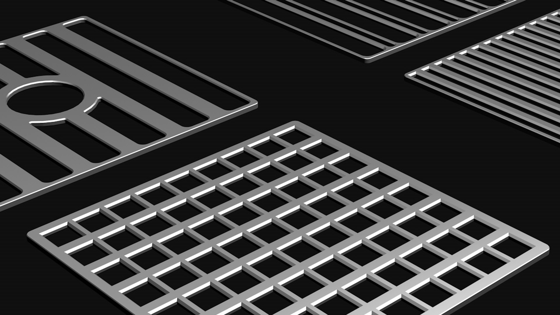 3D Set Of Grates Plate Model - TurboSquid 2340682