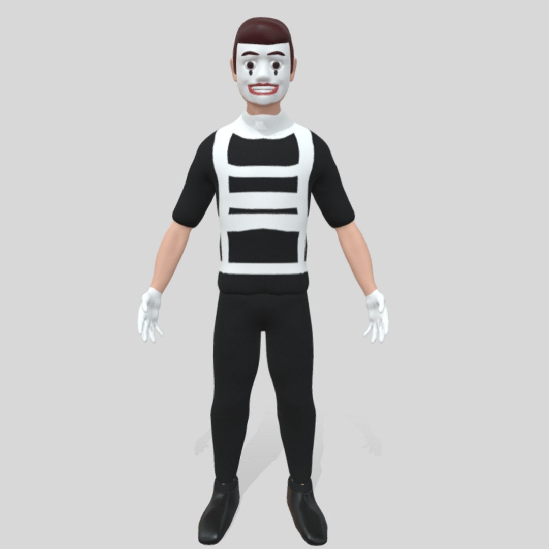 3D Mime Pantomime - TurboSquid 1592930