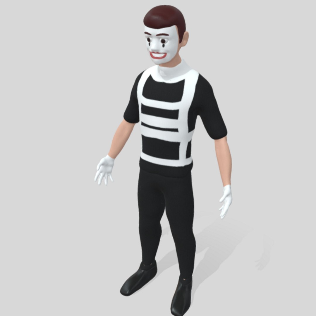 3D Mime Pantomime - TurboSquid 1592930