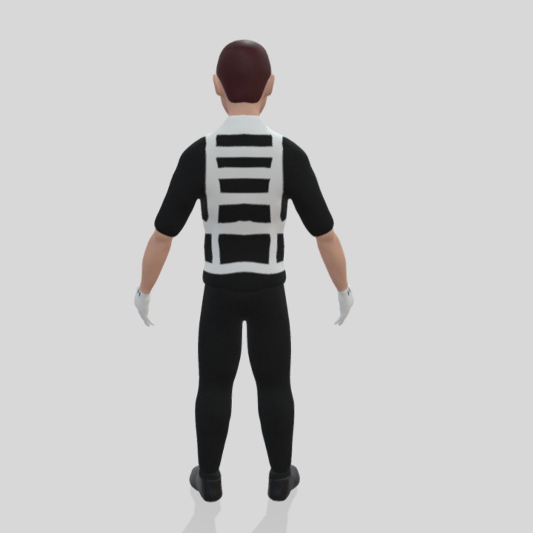 3D Mime Pantomime - TurboSquid 1592930