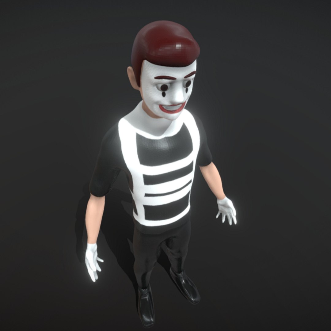 3D Mime Pantomime - TurboSquid 1592930