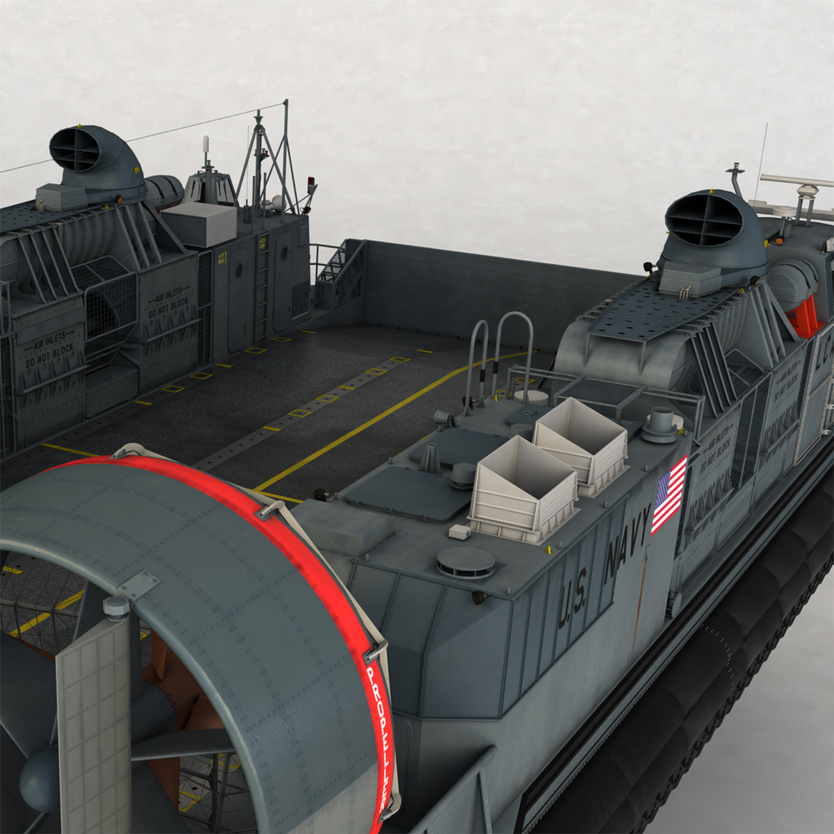 3d model navy lcac