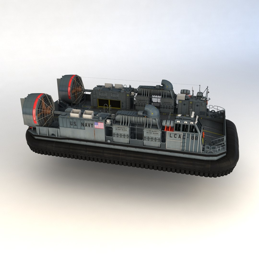 3d model navy lcac