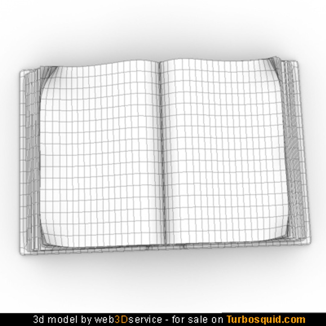 3d Model Open Book Modeled