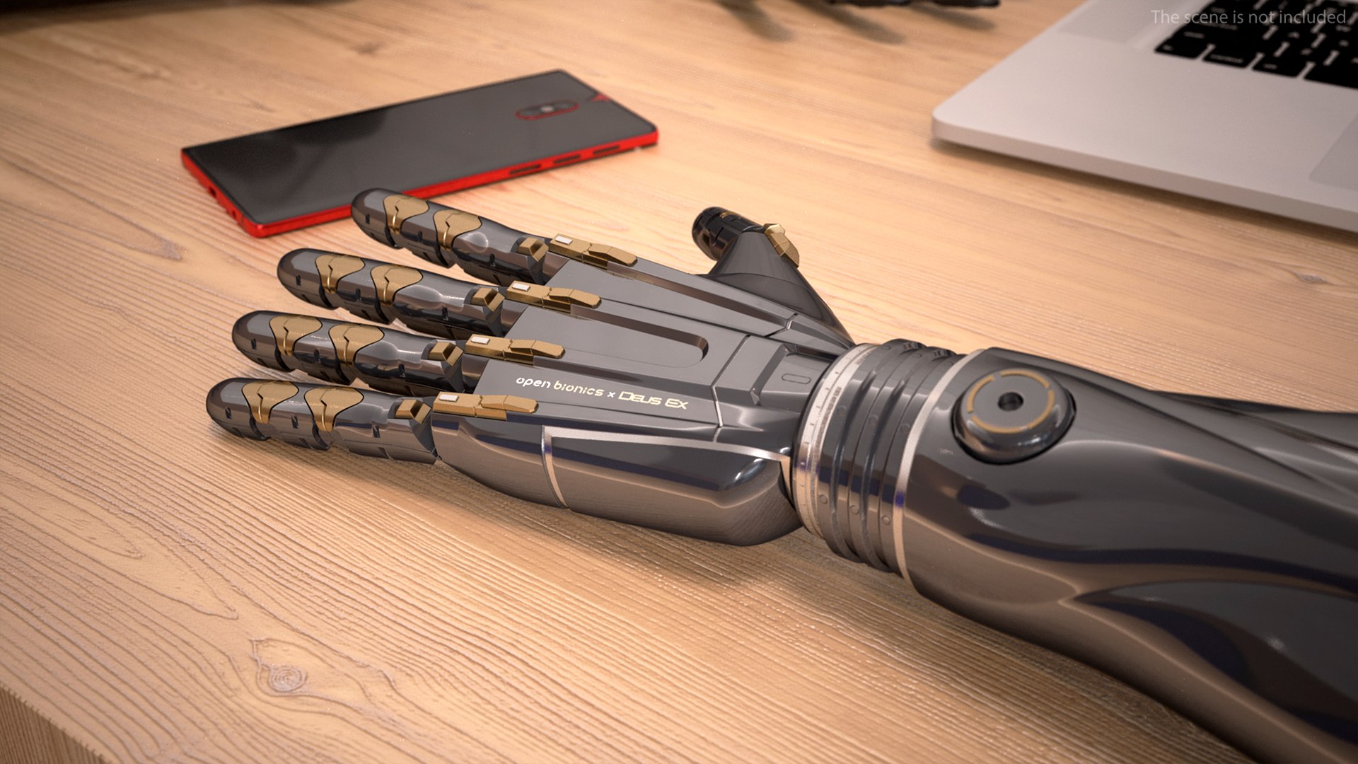 3D Black Metal Prosthetic Arm Rigged For Maya - TurboSquid 2164639