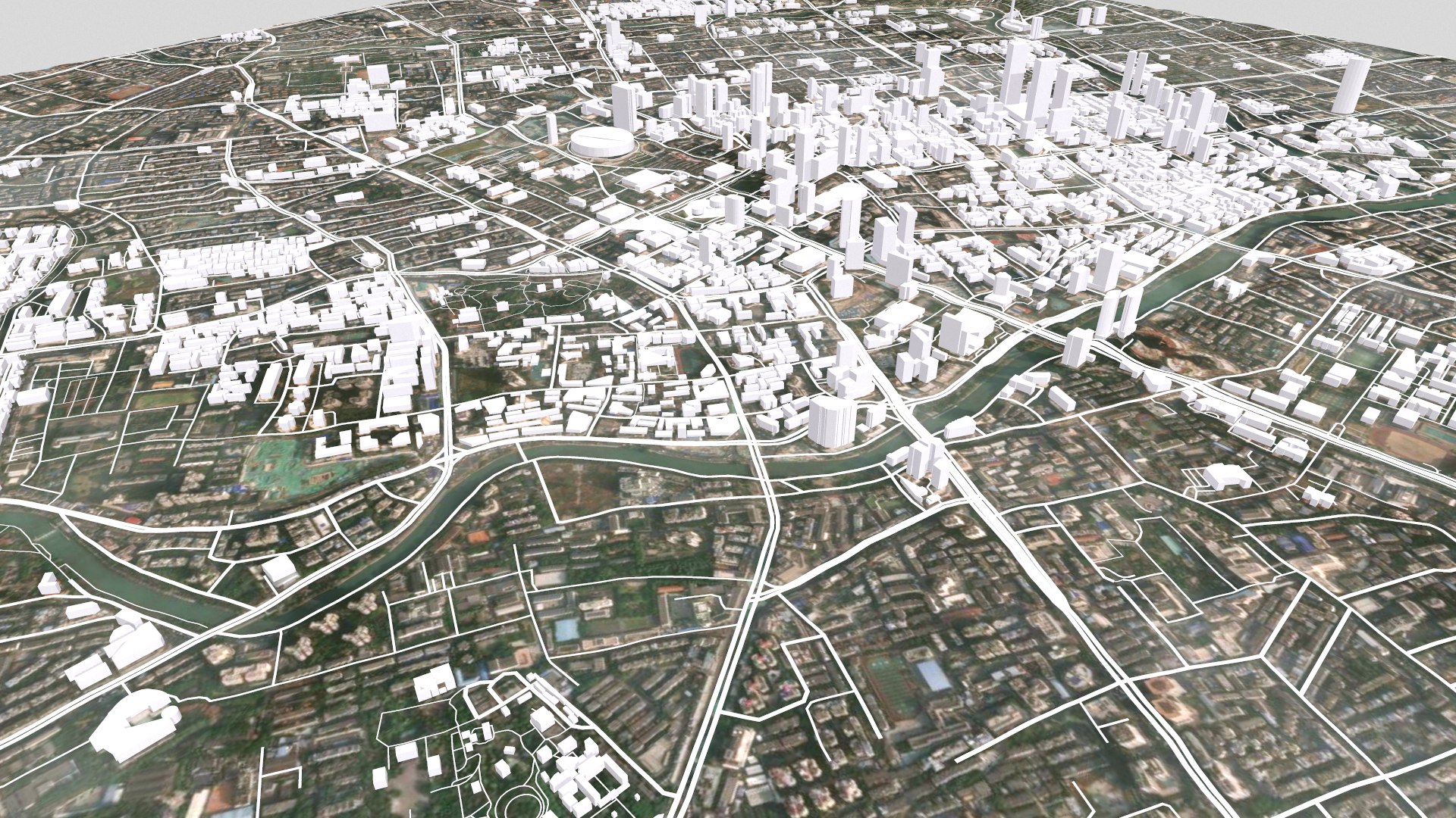 3D Model Cityscape Chengdu China - TurboSquid 2266458