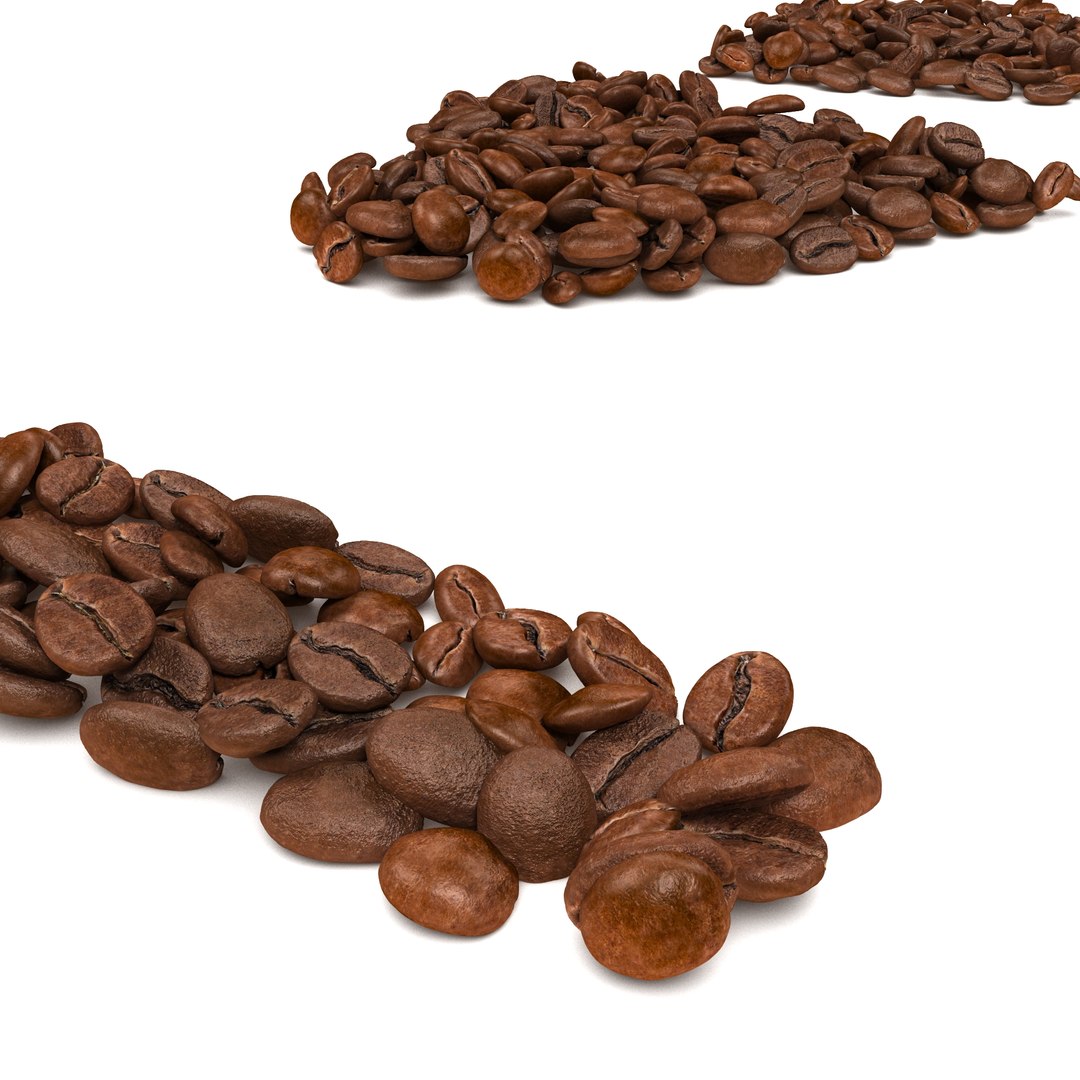 3d Coffee Beans - Love Model