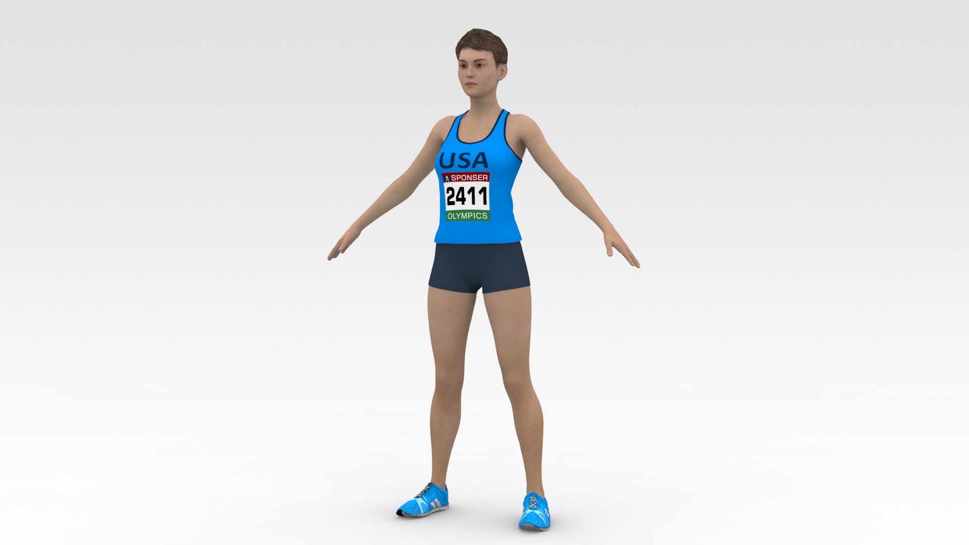 3D Athlete Runner 03 Model - TurboSquid 1816079