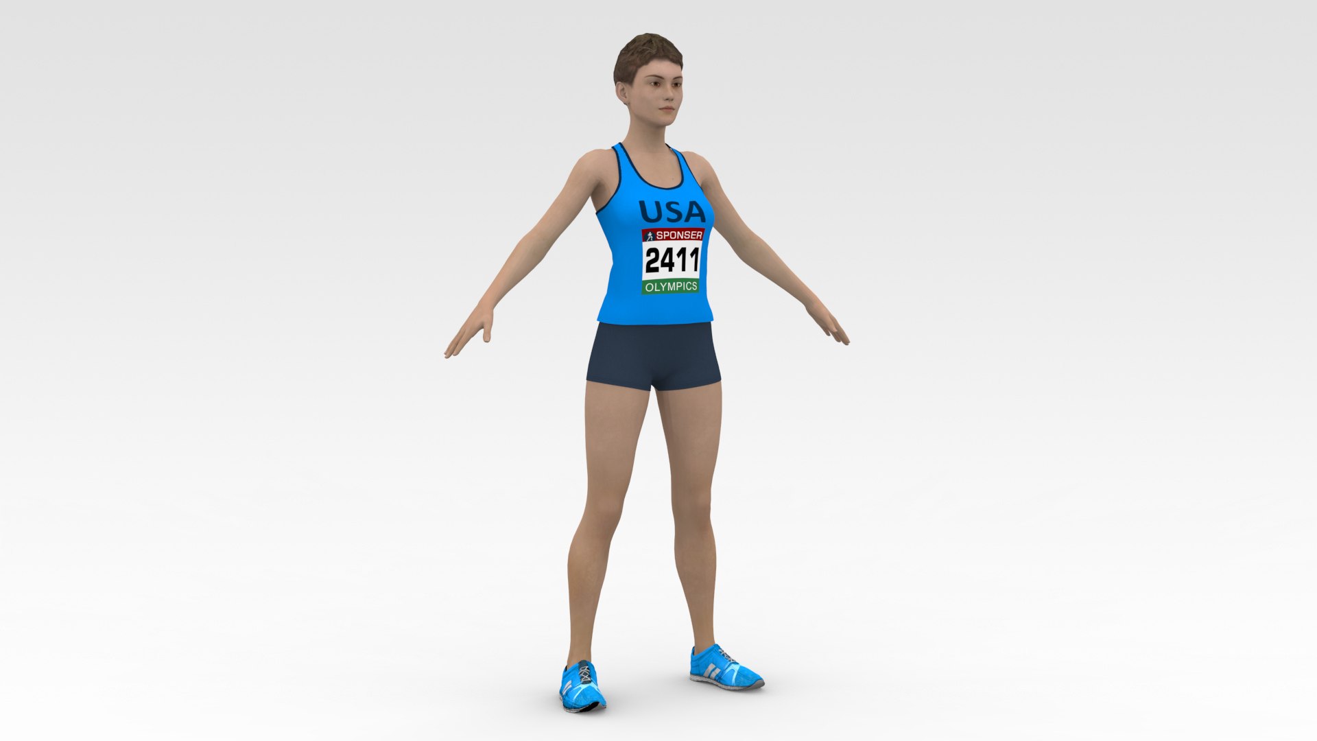 3D Athlete Runner 03 Model - TurboSquid 1816079