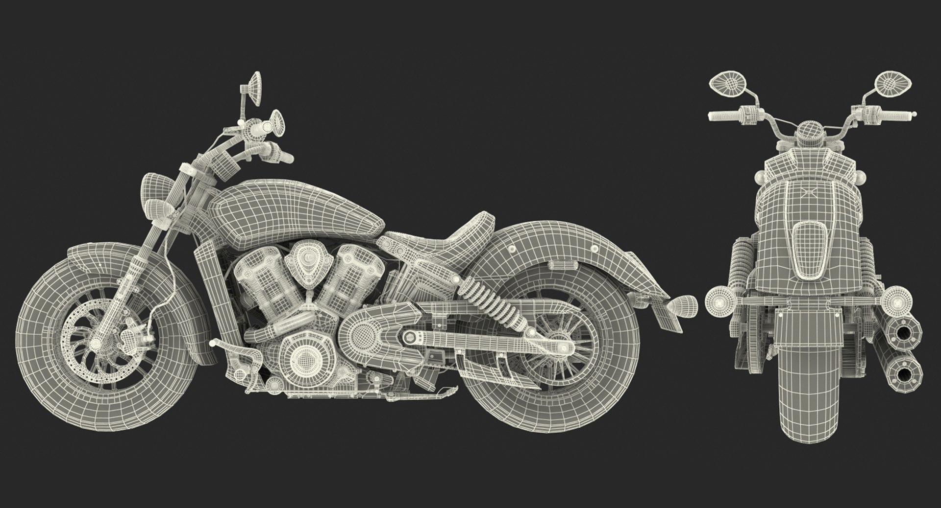 cruiser motorcycle generic c4d