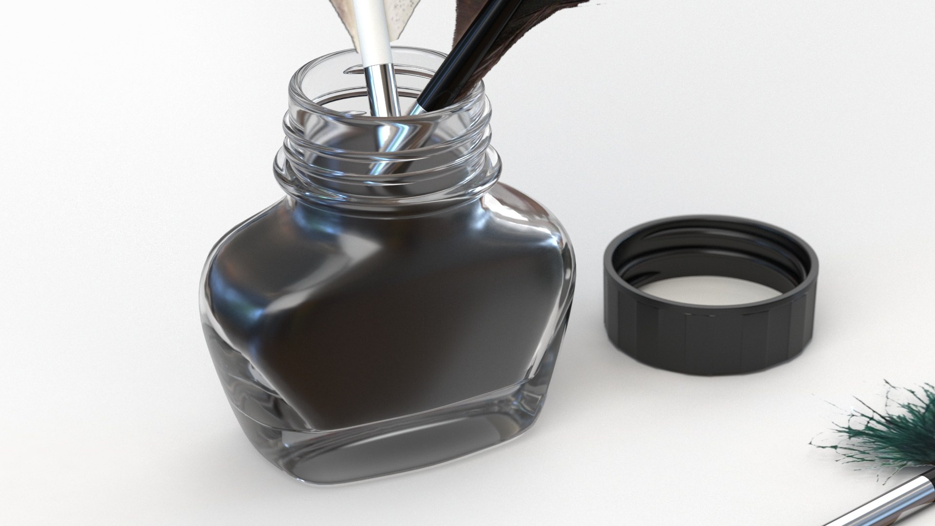 3D Bottle Ink - TurboSquid 2143689