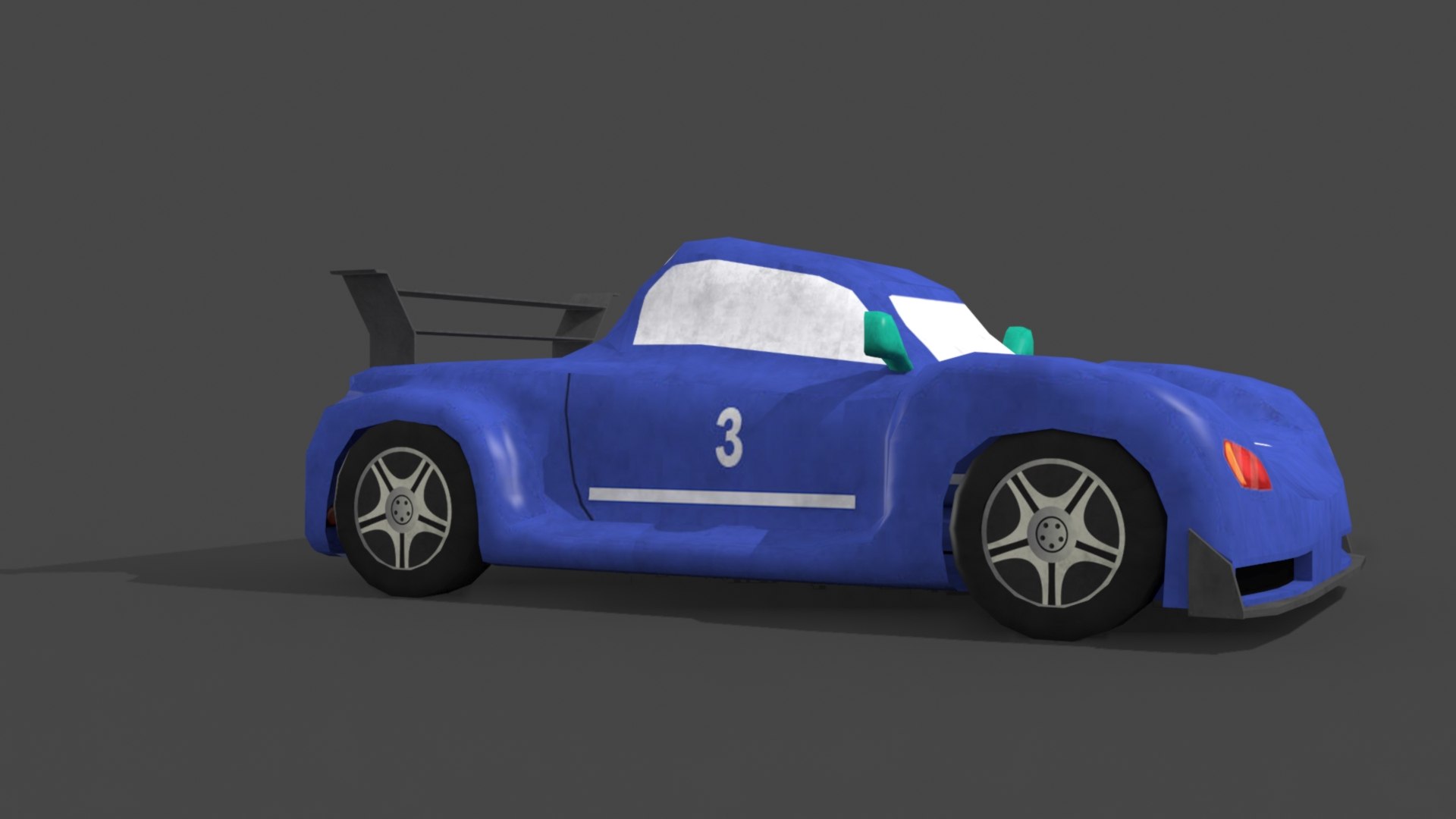 3D Cartoon Racing Car V3 Model - TurboSquid 2237341