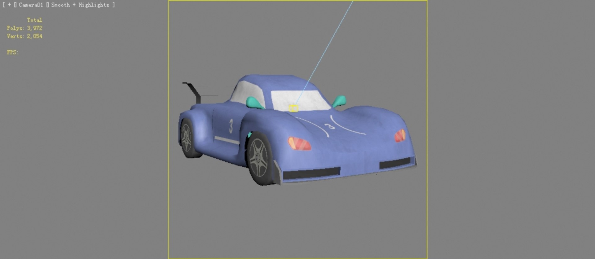 3D Cartoon Racing Car V3 Model - TurboSquid 2237341