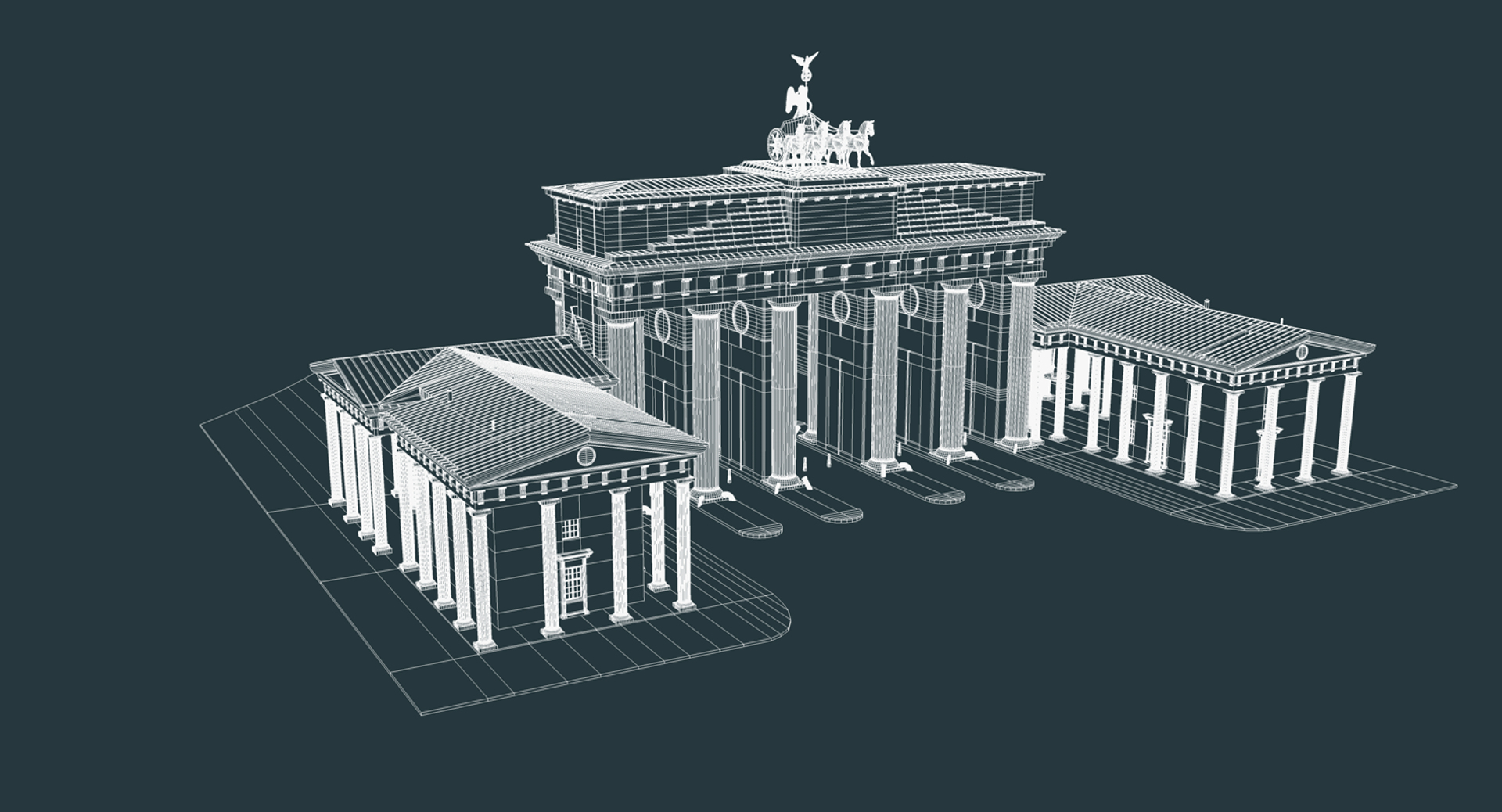 Brandenburg gate 3D model - TurboSquid 1357229