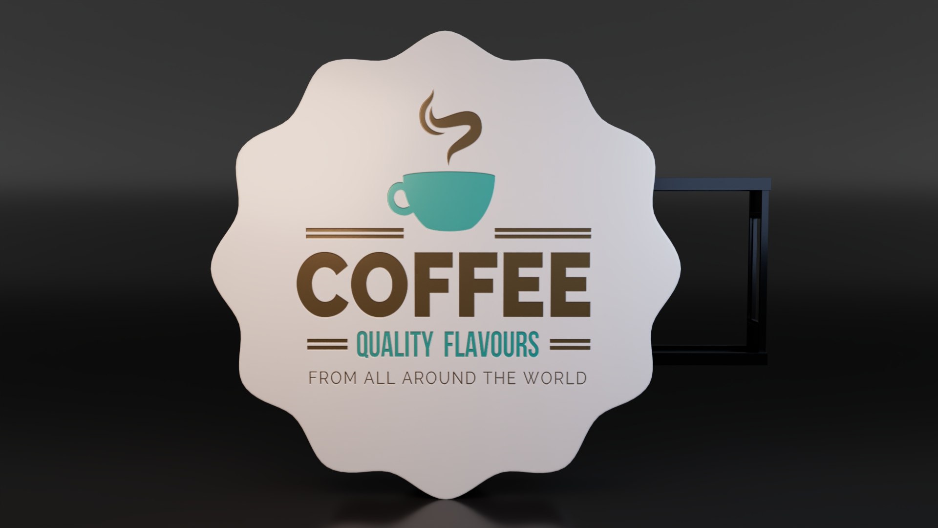 3D Coffee Shop Signage Model - TurboSquid 2344356