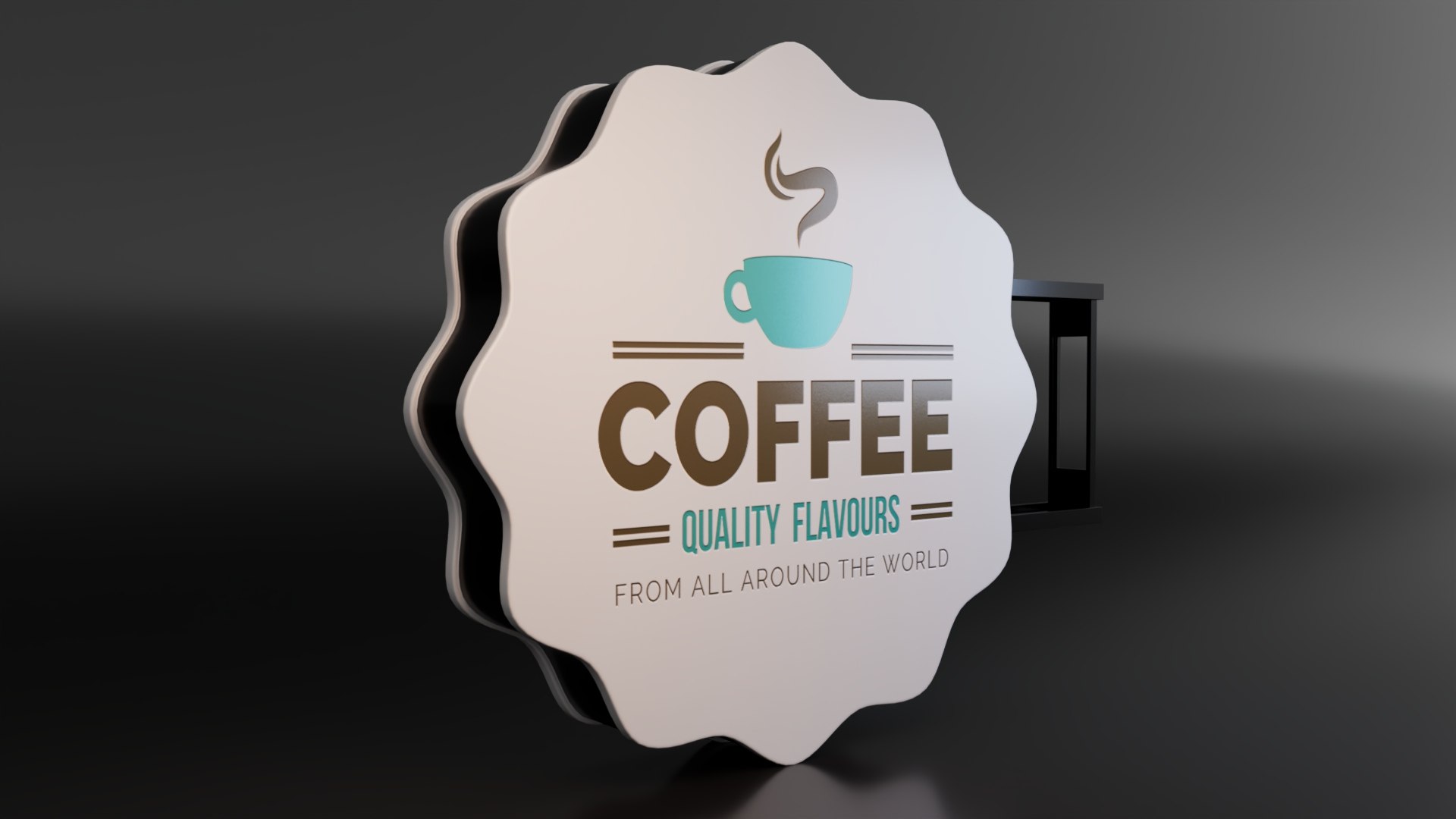 3D Coffee Shop Signage Model - TurboSquid 2344356