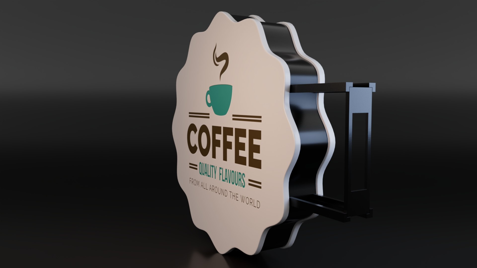 3D Coffee Shop Signage Model - TurboSquid 2344356
