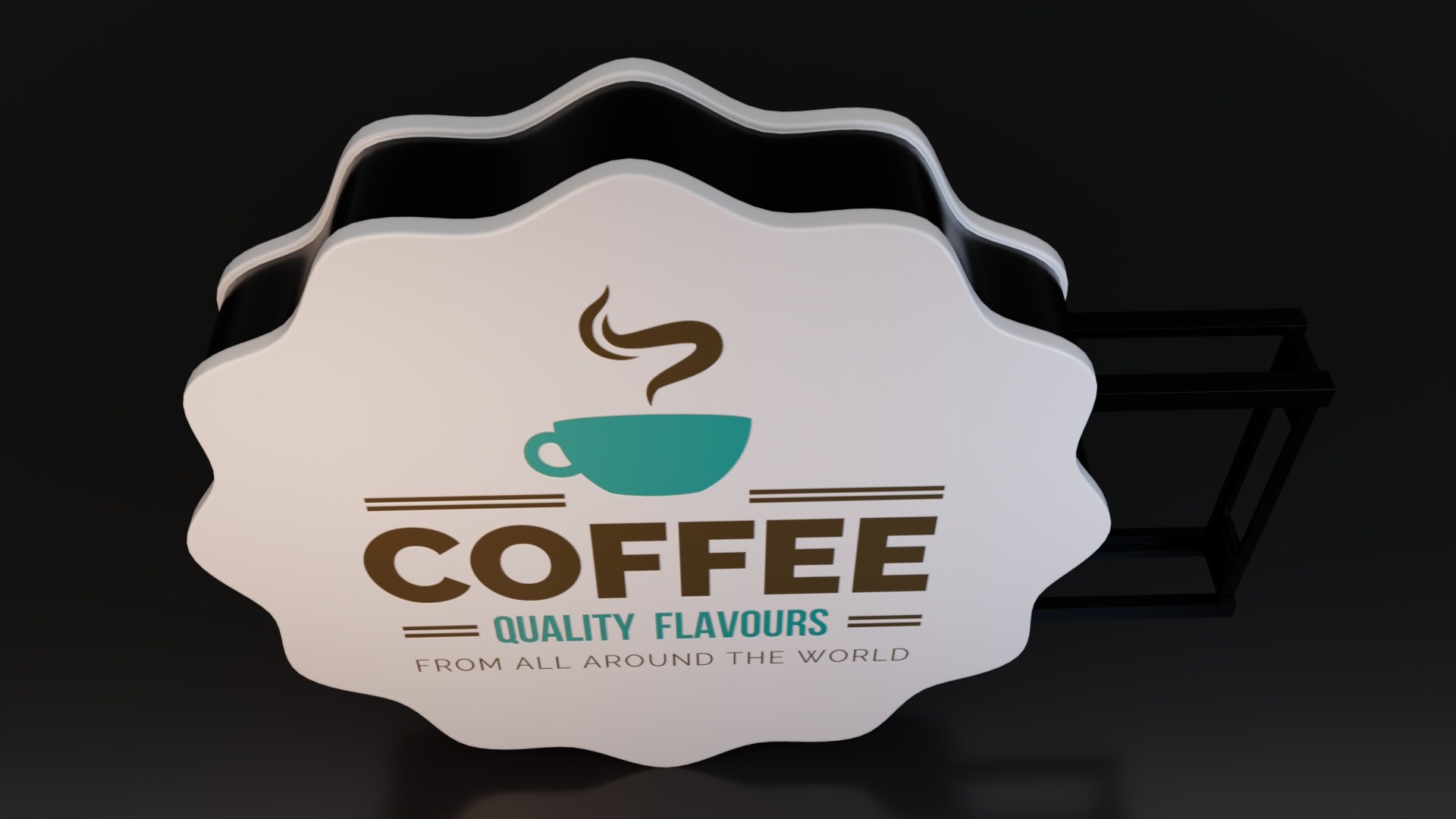 3D Coffee Shop Signage Model - TurboSquid 2344356