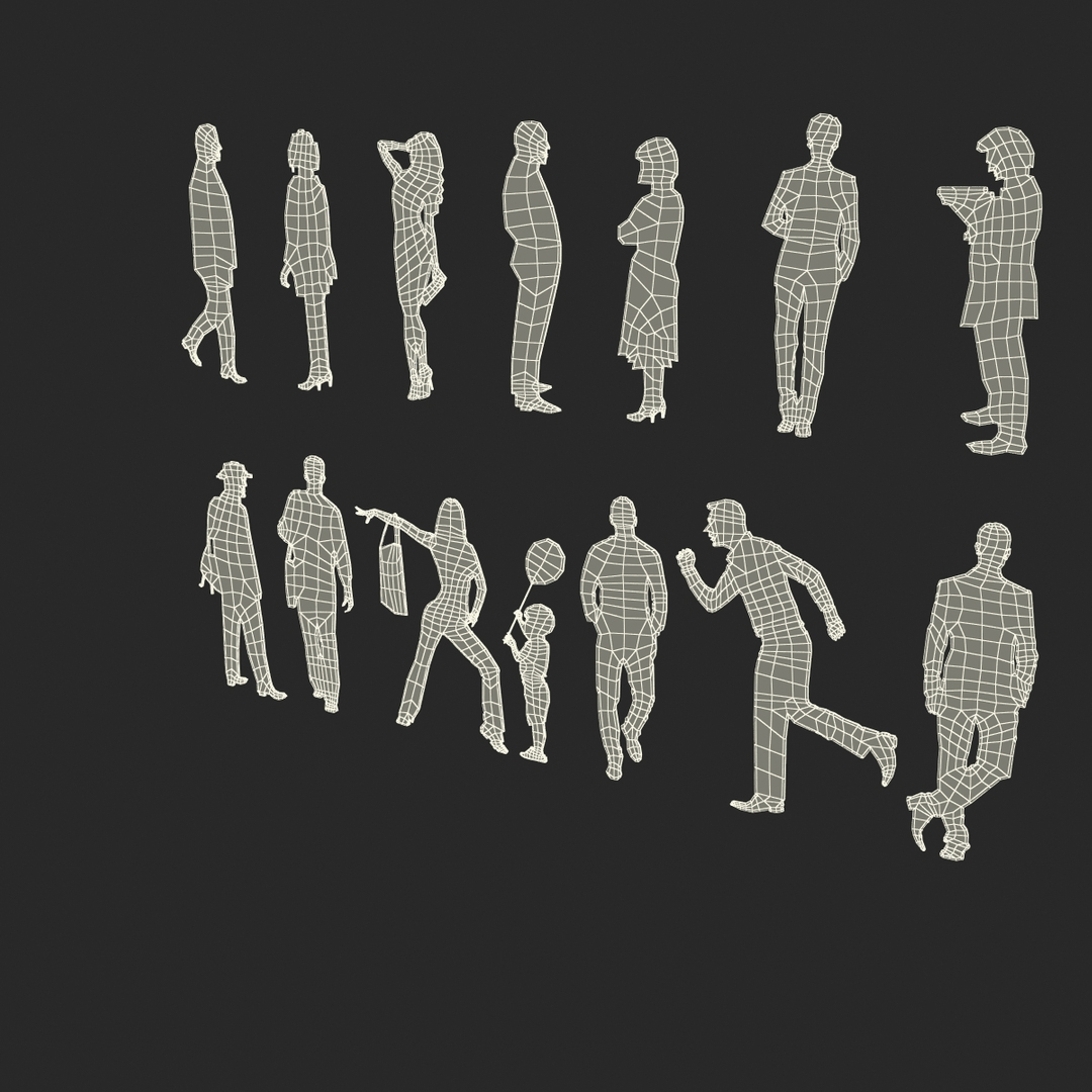 3d People Silhouettes