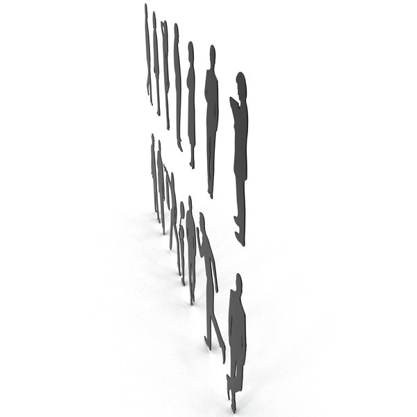 3d people silhouettes