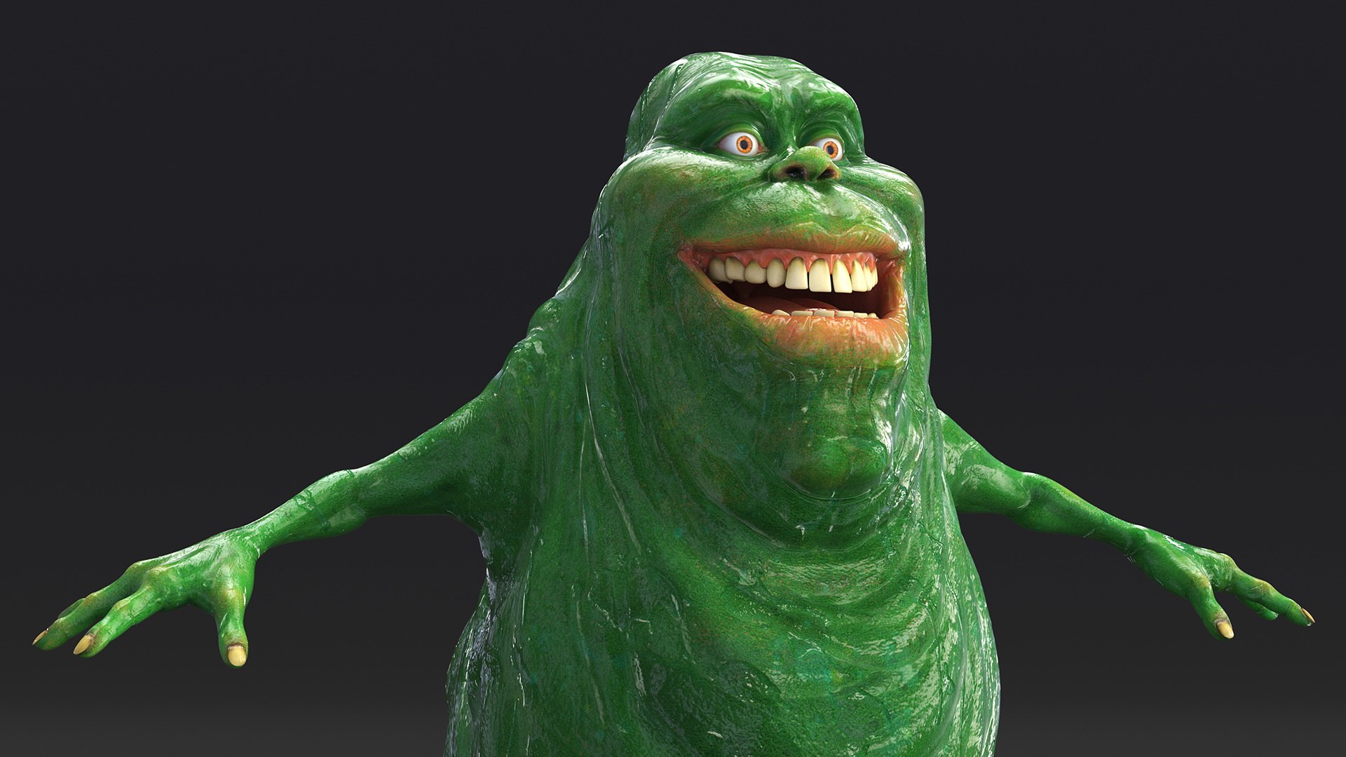 3D Ghostbusters Character Slimer T-pose - TurboSquid 2047732
