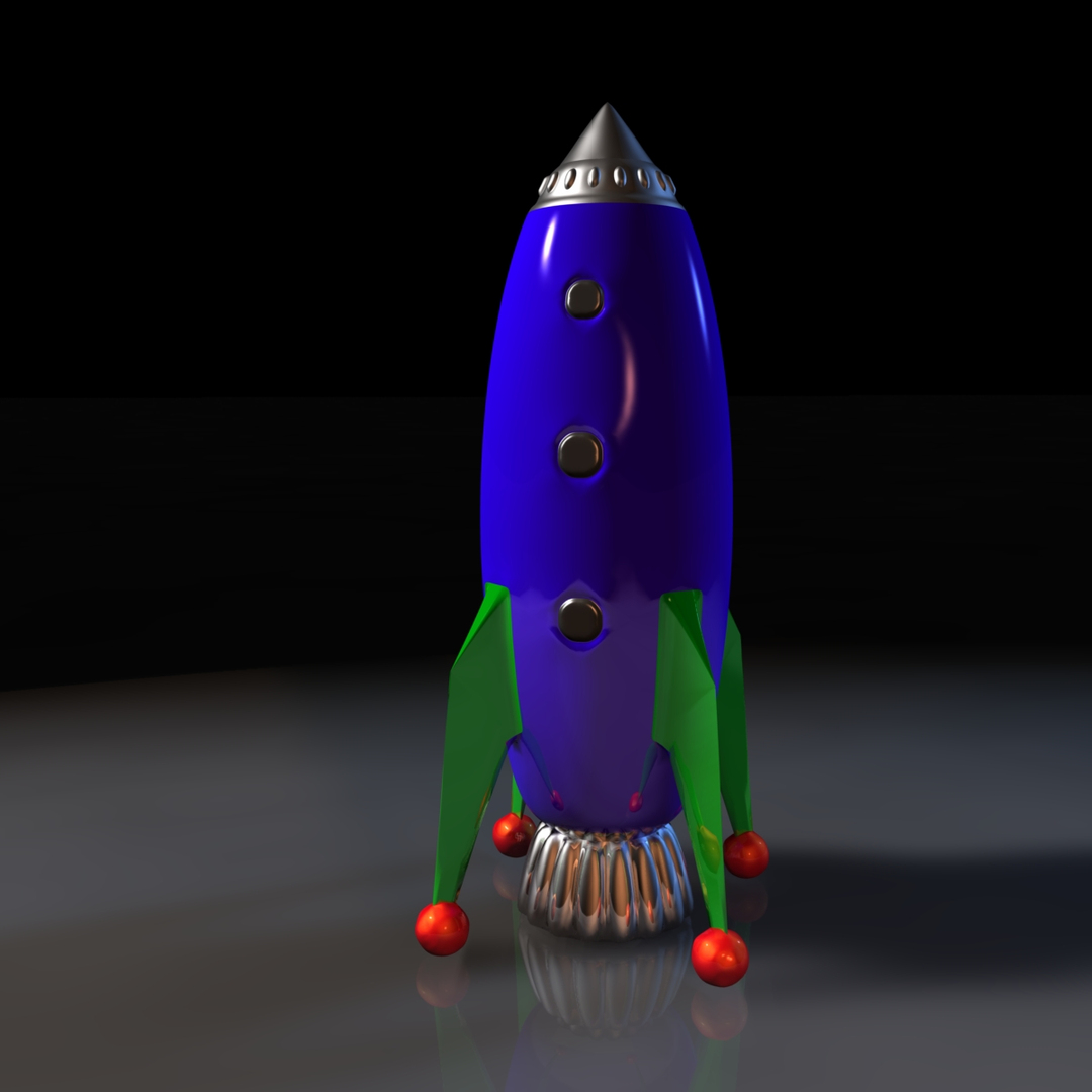 free toy rocketship 3d model