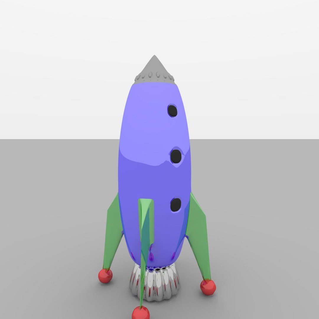 Free Toy Rocketship 3d Model