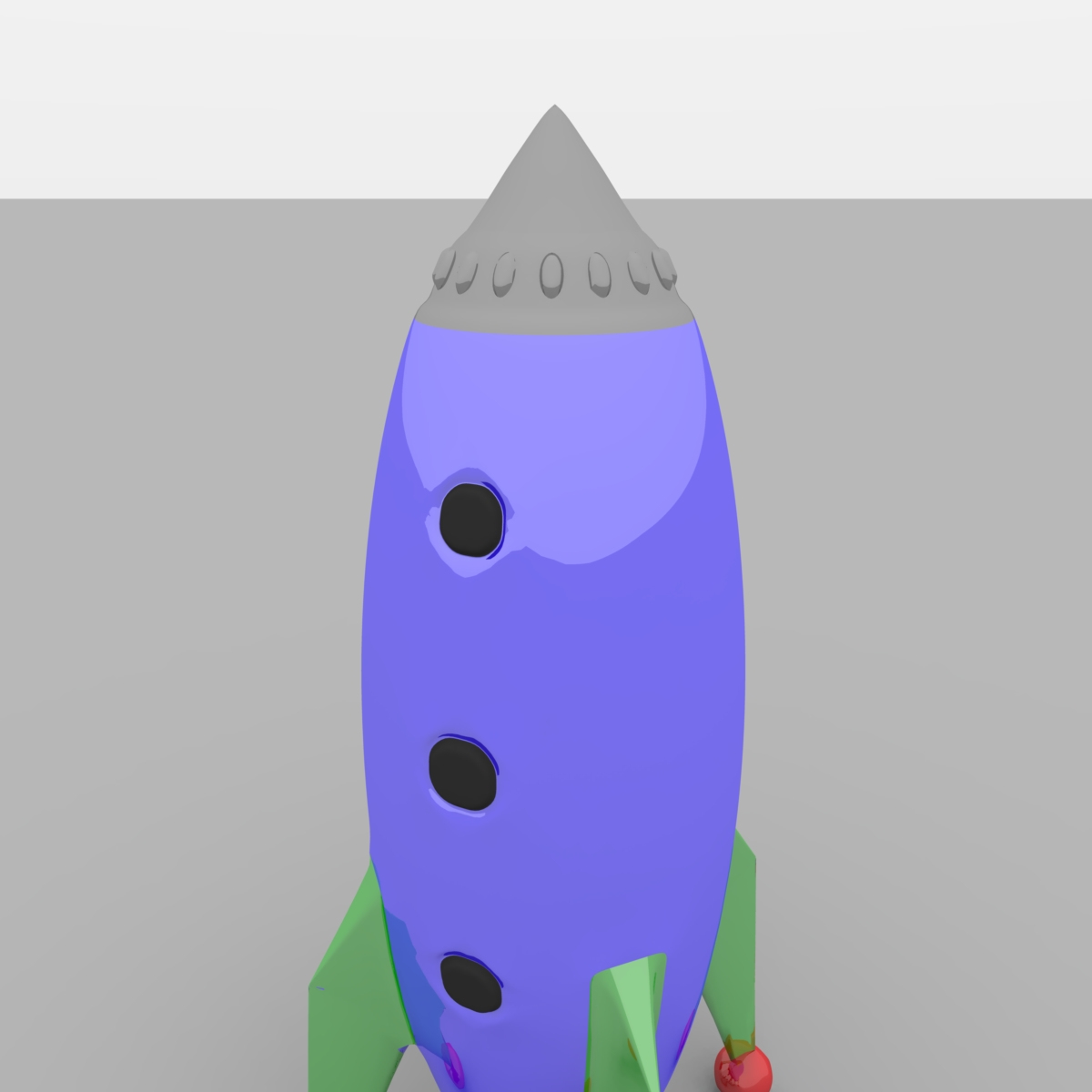 free toy rocketship 3d model